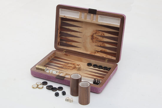 Travel Backgammon Set in Pink – Forwood Design