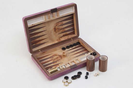 Travel Backgammon Set in Pink – Forwood Design