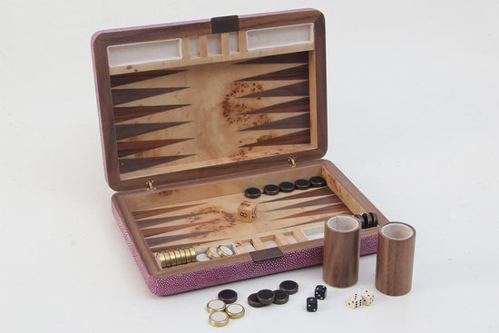 Travel Backgammon Set in Pink – Forwood Design